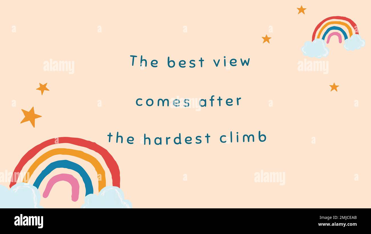 Beige rainbow template vector for blog banner quote Stock Vector Image ...