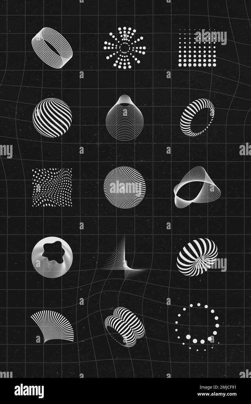 Abstract 3D design elements collection vector Stock Vector Image & Art ...