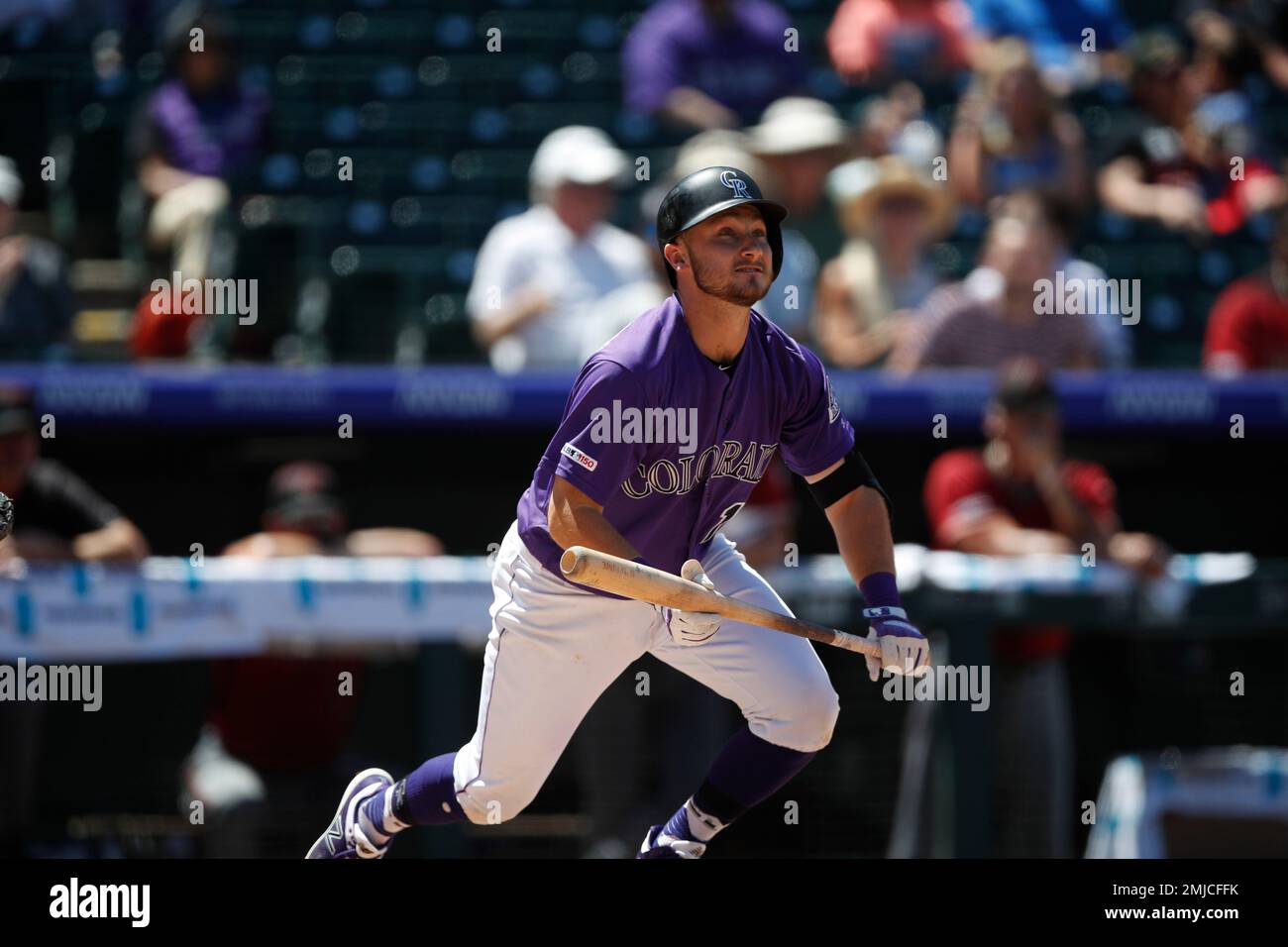 Colorado Rockies second baseman Garrett Hampson (1) in the second ...