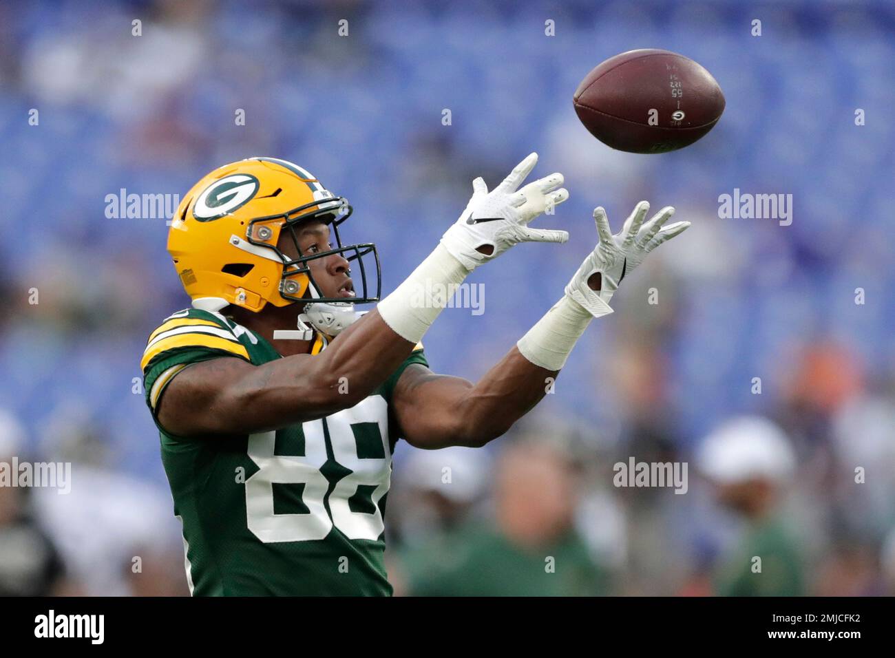 Green Bay Packers wide receiver Teo Redding works out prior to a NFL ...