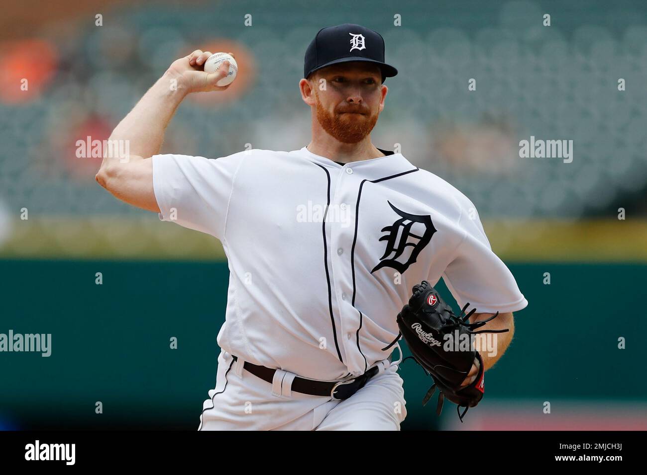 Detroit Tigers pitcher Spencer Turnbull throws during the second inning ...