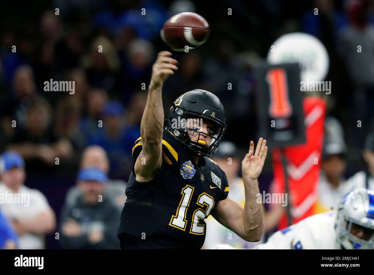 FILE - In this Dec. 15, 2018, file photo, Appalachian State quarterback ...