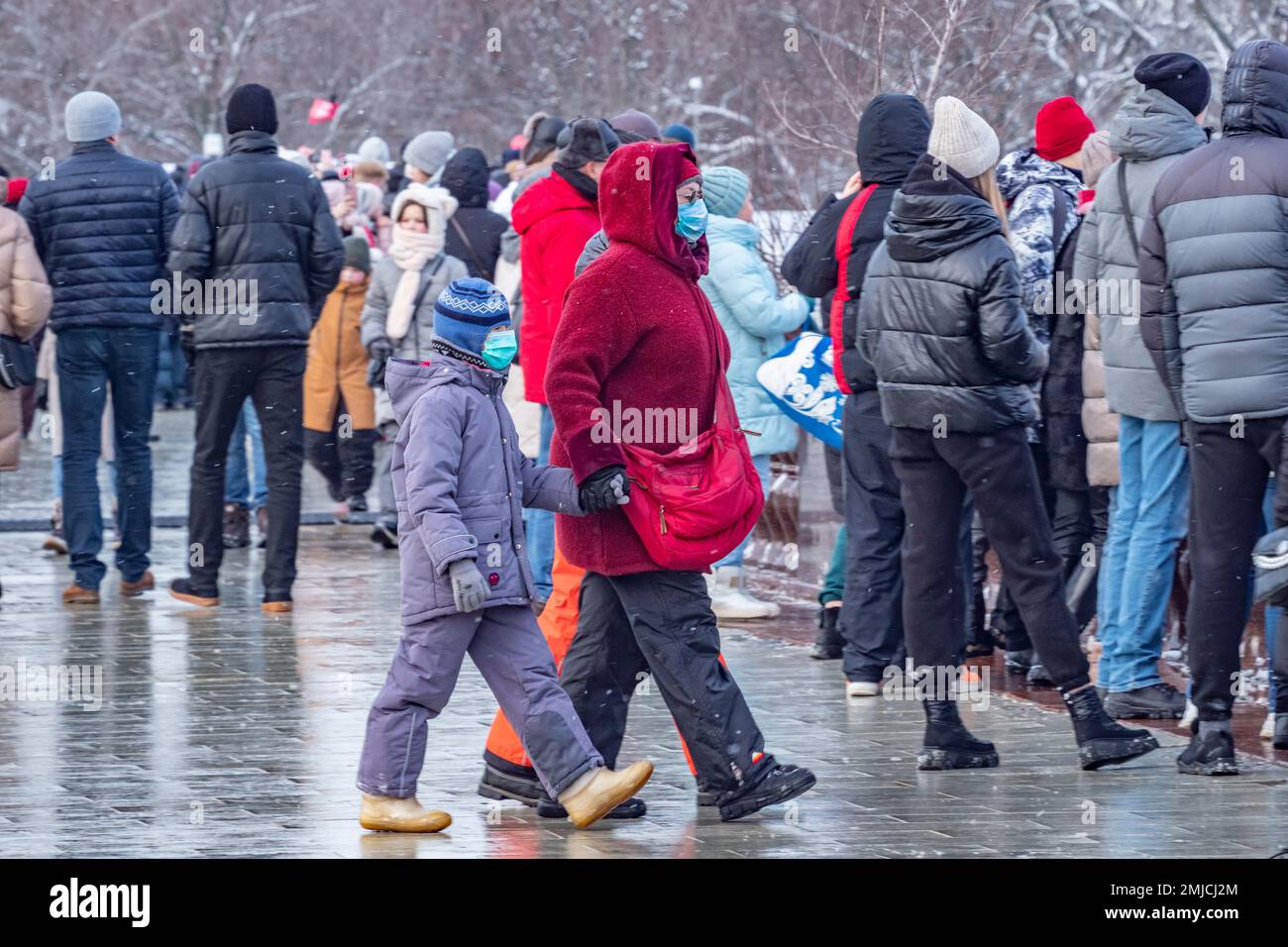 Russia, Moscow. People are seen in a city street Stock Photo - Alamy