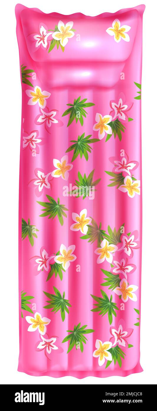 Realistic pool mat. Inflatable water mattress. Summer beach accessory ...