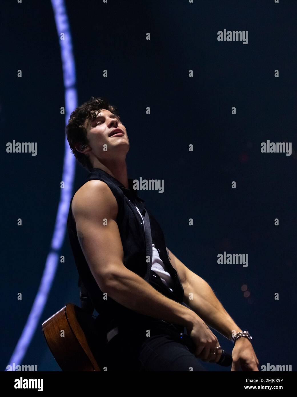 Singer/songwriter Shawn Mendes performs on stage at the Capitol One ...