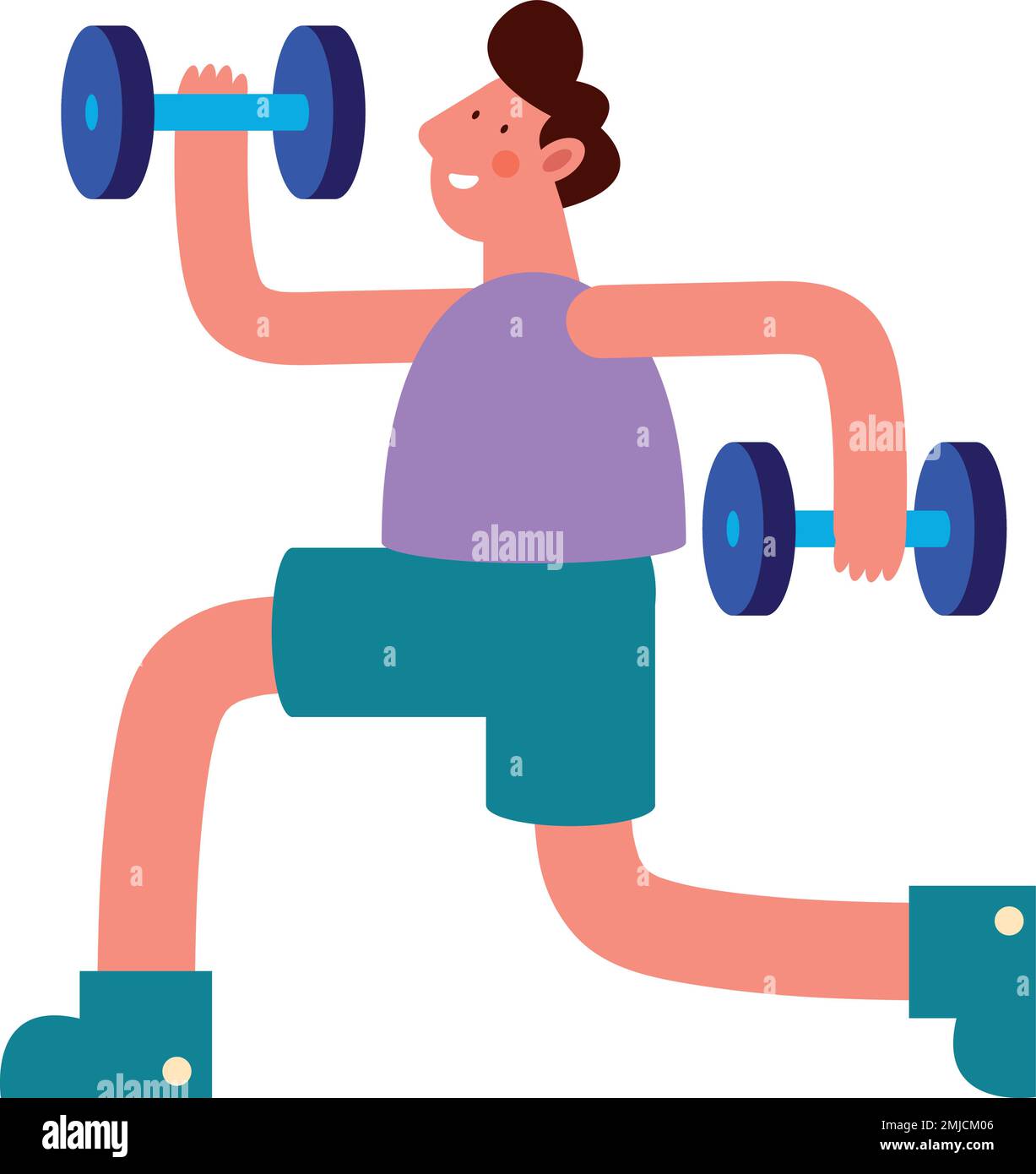 Young fit man lifting Stock Vector Images - Alamy