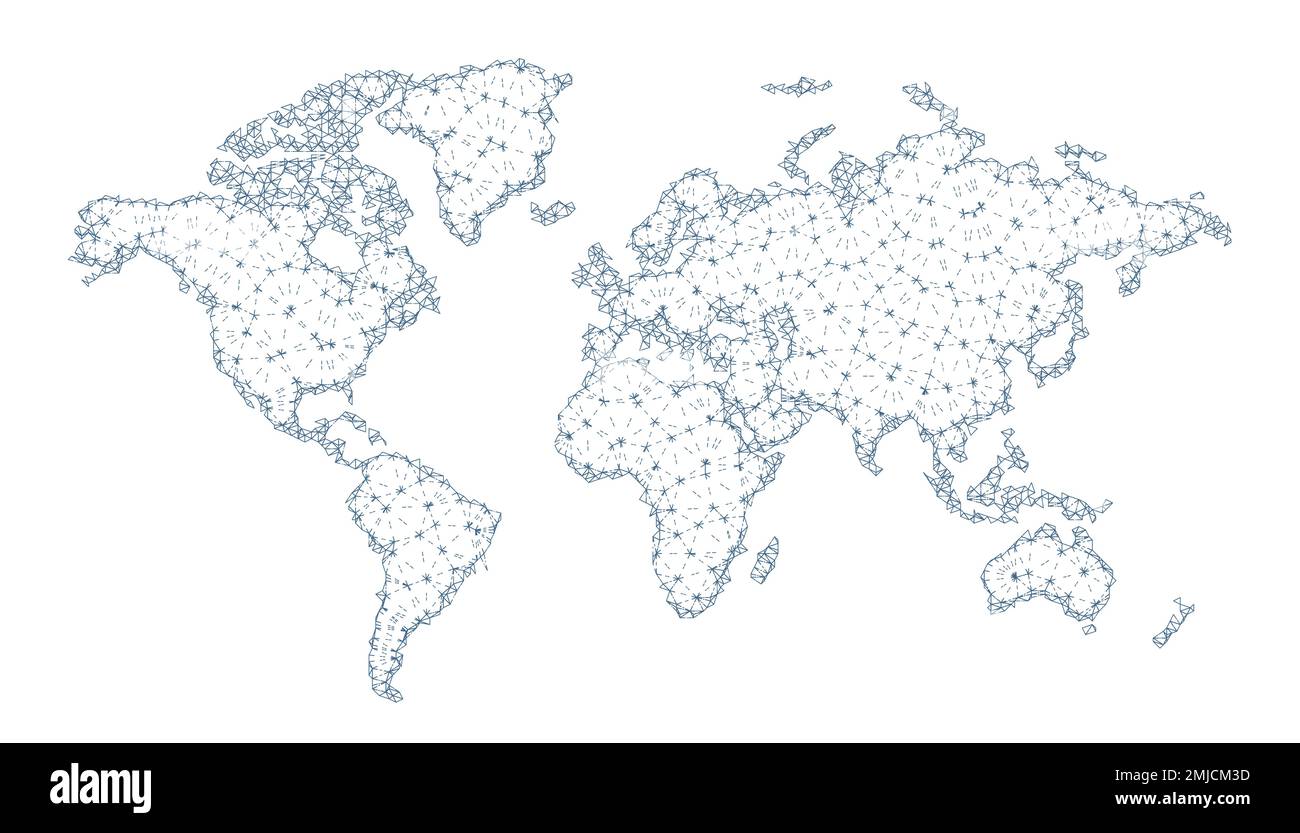 world map in connected lines concept vector design Stock Vector Image ... world map in connected lines concept vector design Stock Vector Image ...