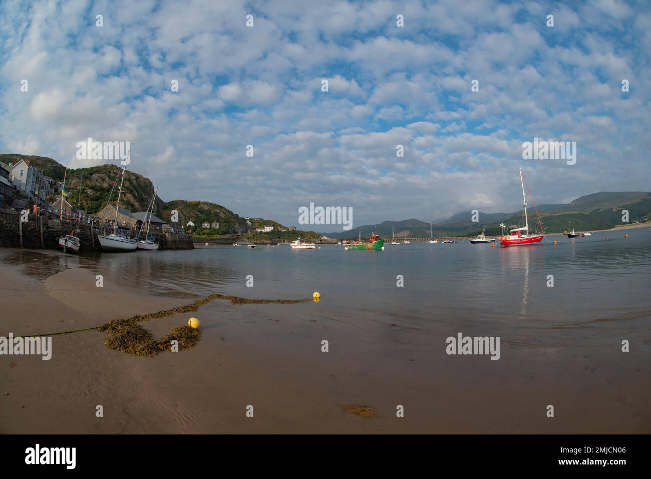 Barmouth Bay, Barmouth Beach, Barmouth Marina, Barmouth, Gwynedd, Wales ...