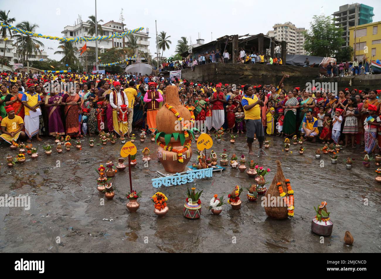 Fishermen offer prayer in traditional procession on the occasion of ...