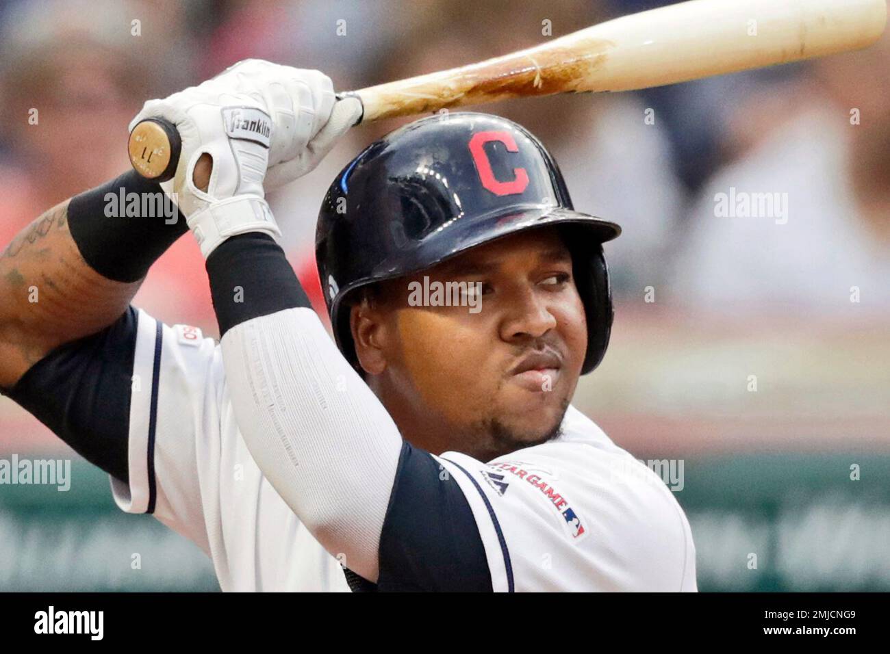 FILE - In this Aug. 12, 2019, file photo, Cleveland Indians' Jose ...