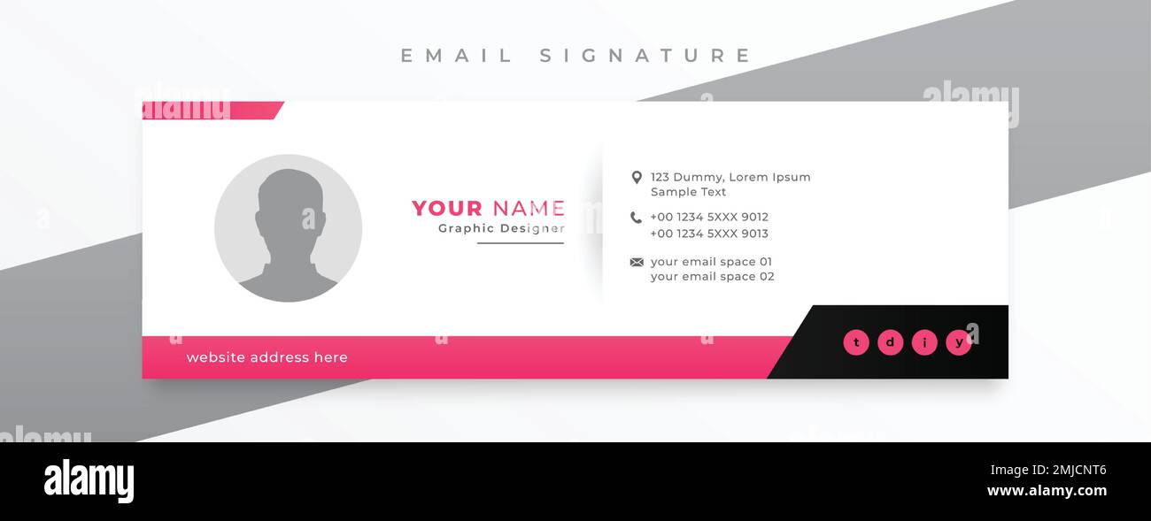 How to design email signature hi-res stock photography and images - Alamy