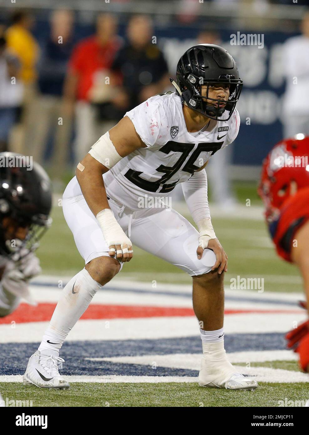 FILE - In this Oct. 27, 2018, file photo, is Oregon linebacker Troy Dye ...