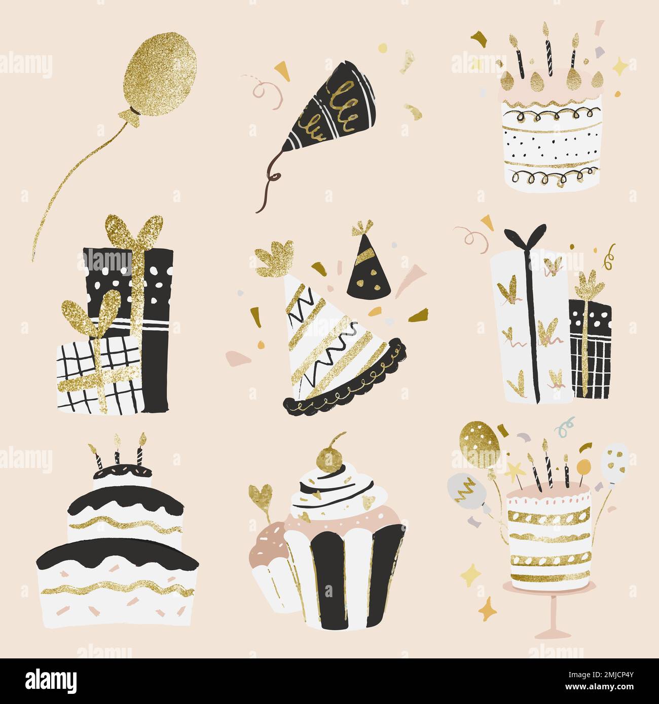 Celebration party sticker vector set Stock Vector Image & Art - Alamy