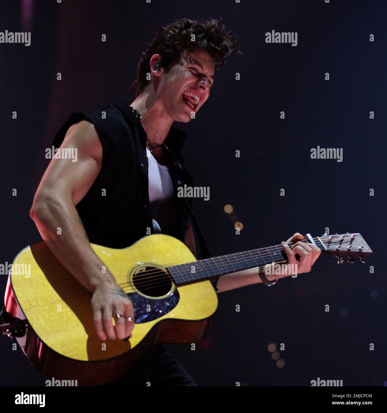 Singer/songwriter Shawn Mendes performs on stage at the Capitol One ...