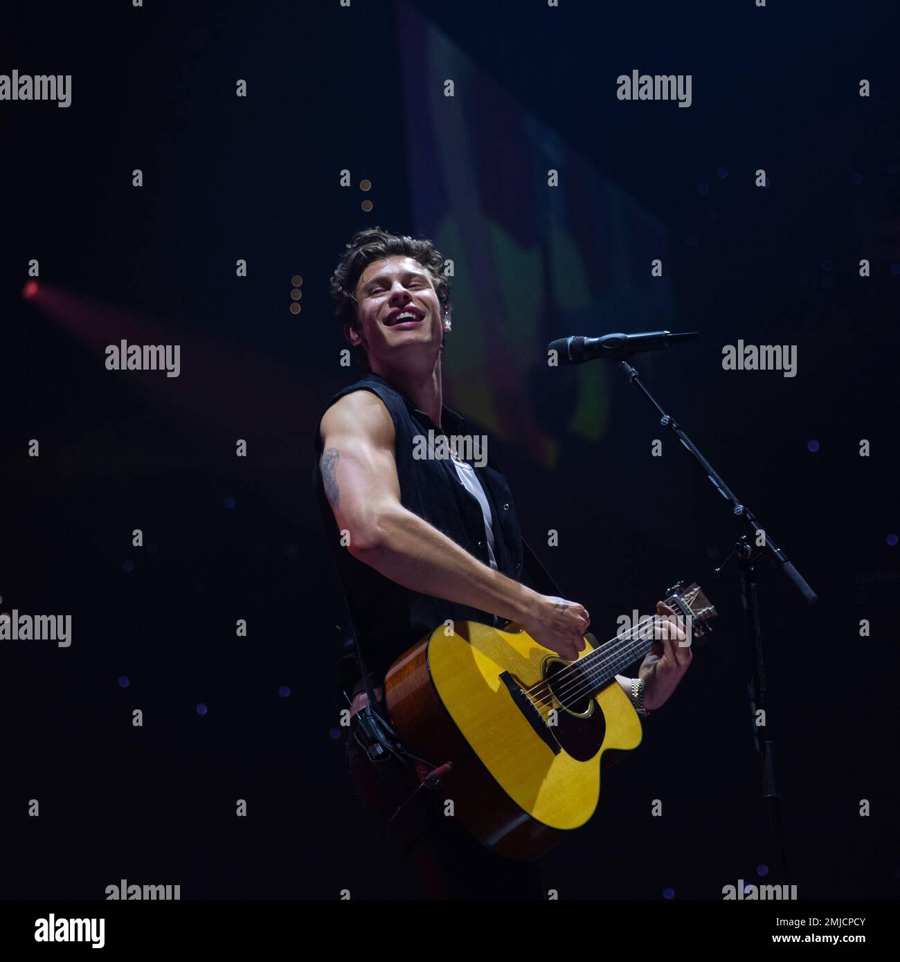 Singer/songwriter Shawn Mendes performs on stage at the Capitol One ...