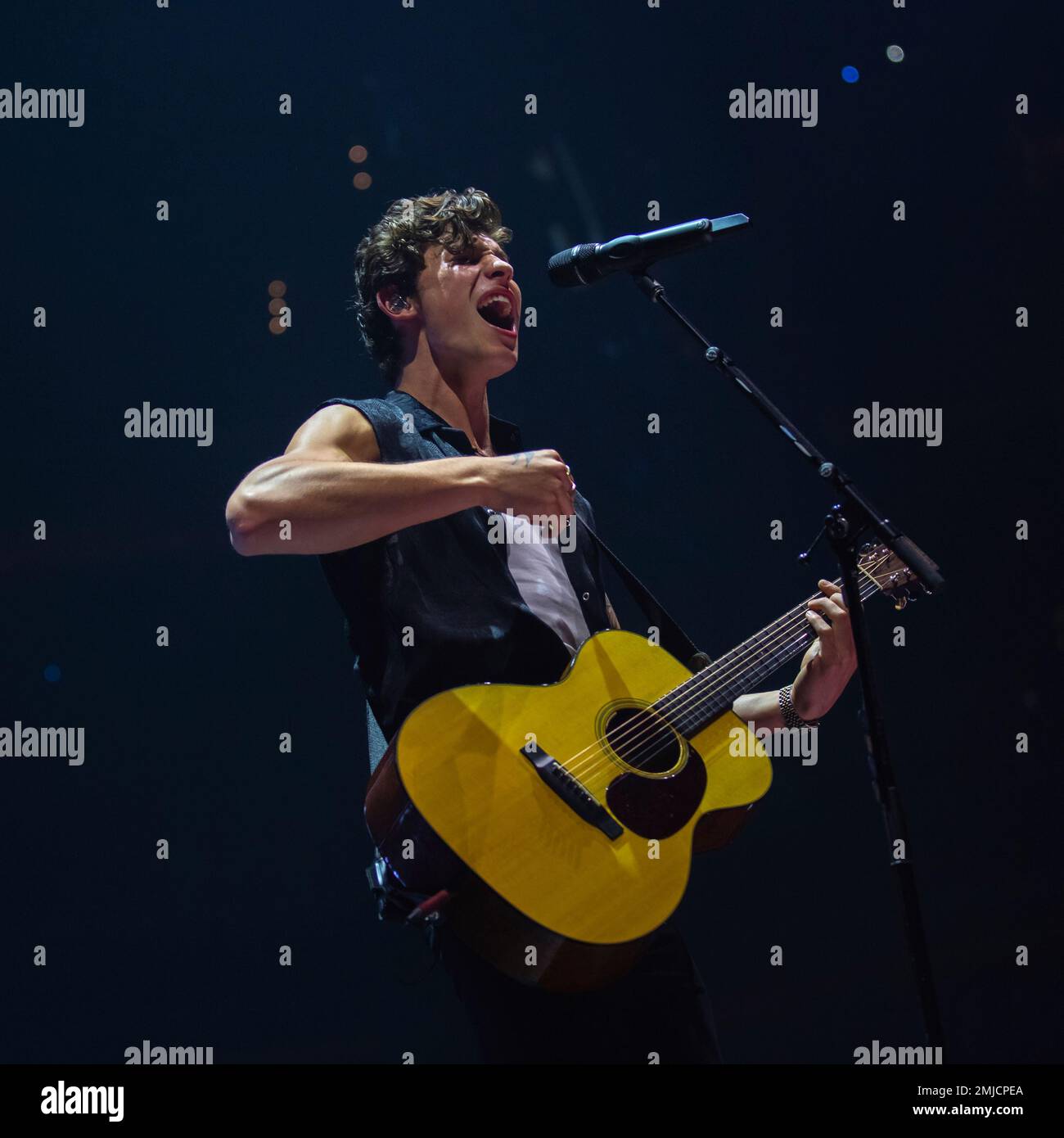 Singer/songwriter Shawn Mendes performs on stage at the Capitol One ...