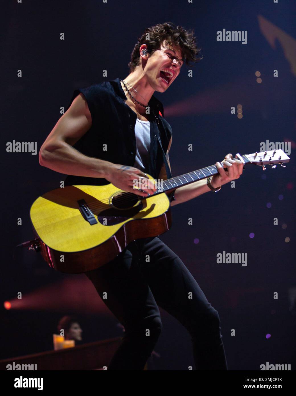 Singer/songwriter Shawn Mendes performs on stage at the Capitol One ...