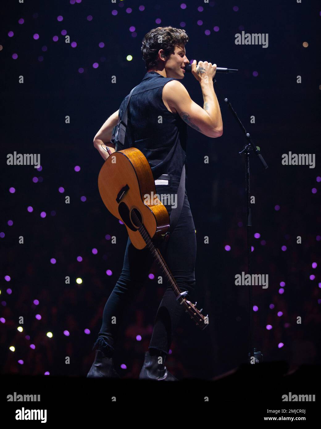 Singer/songwriter Shawn Mendes performs on stage at the Capitol One ...