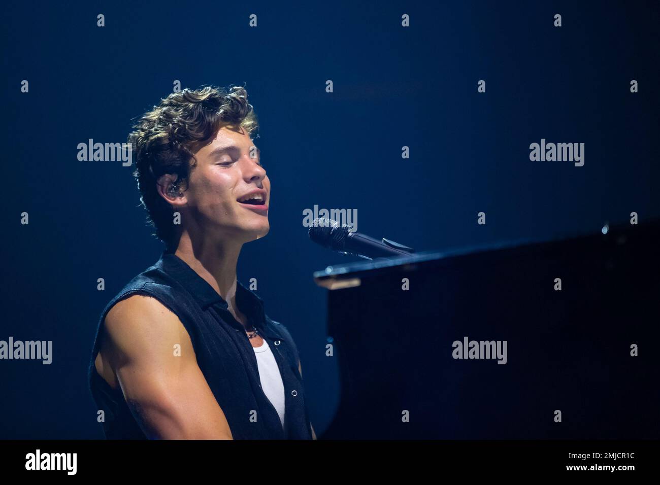 Singer/songwriter Shawn Mendes performs on stage at the Capitol One ...