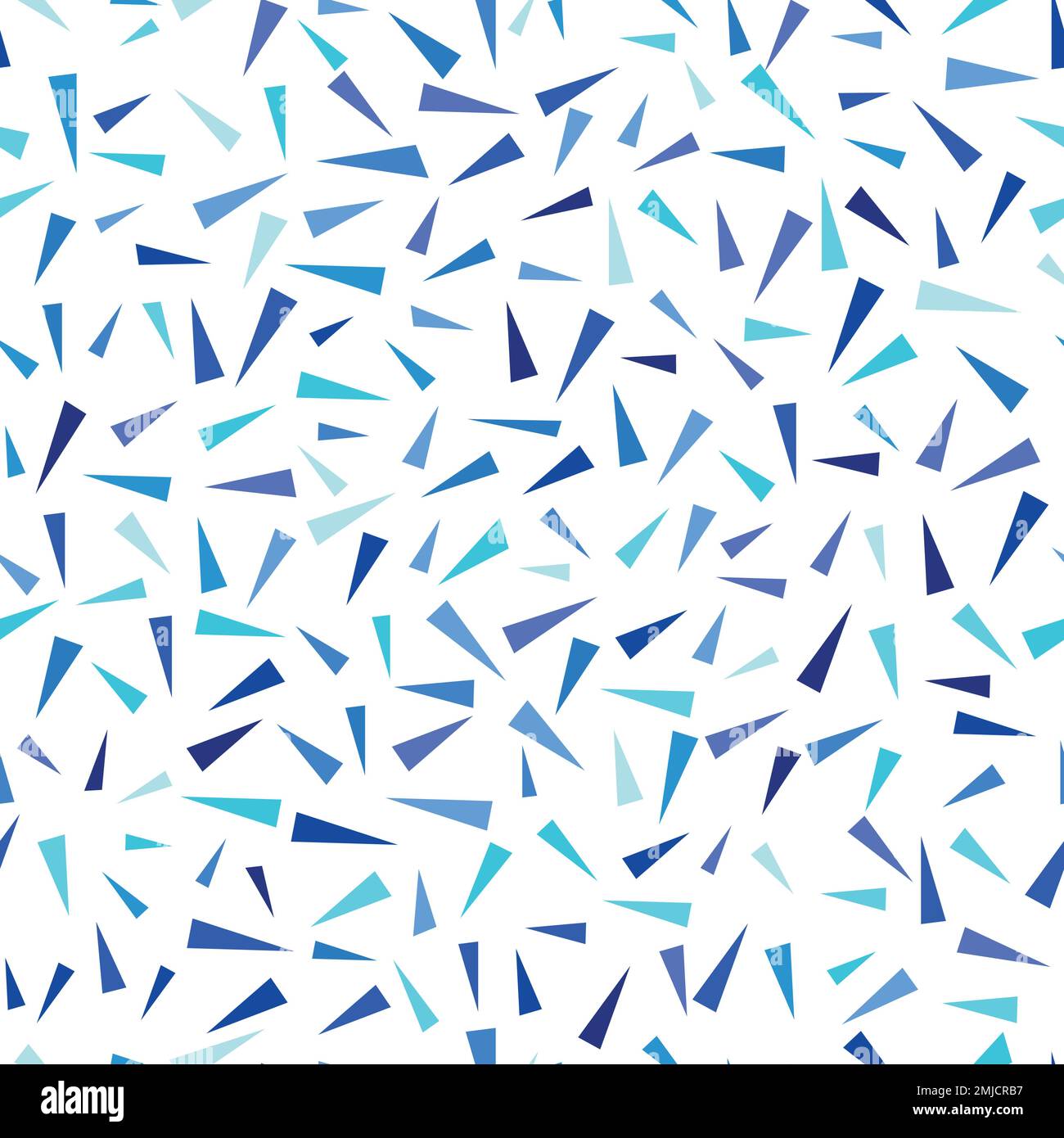 Shapes and Shades of Blue Scattered Triangles seamless vector pattern ...