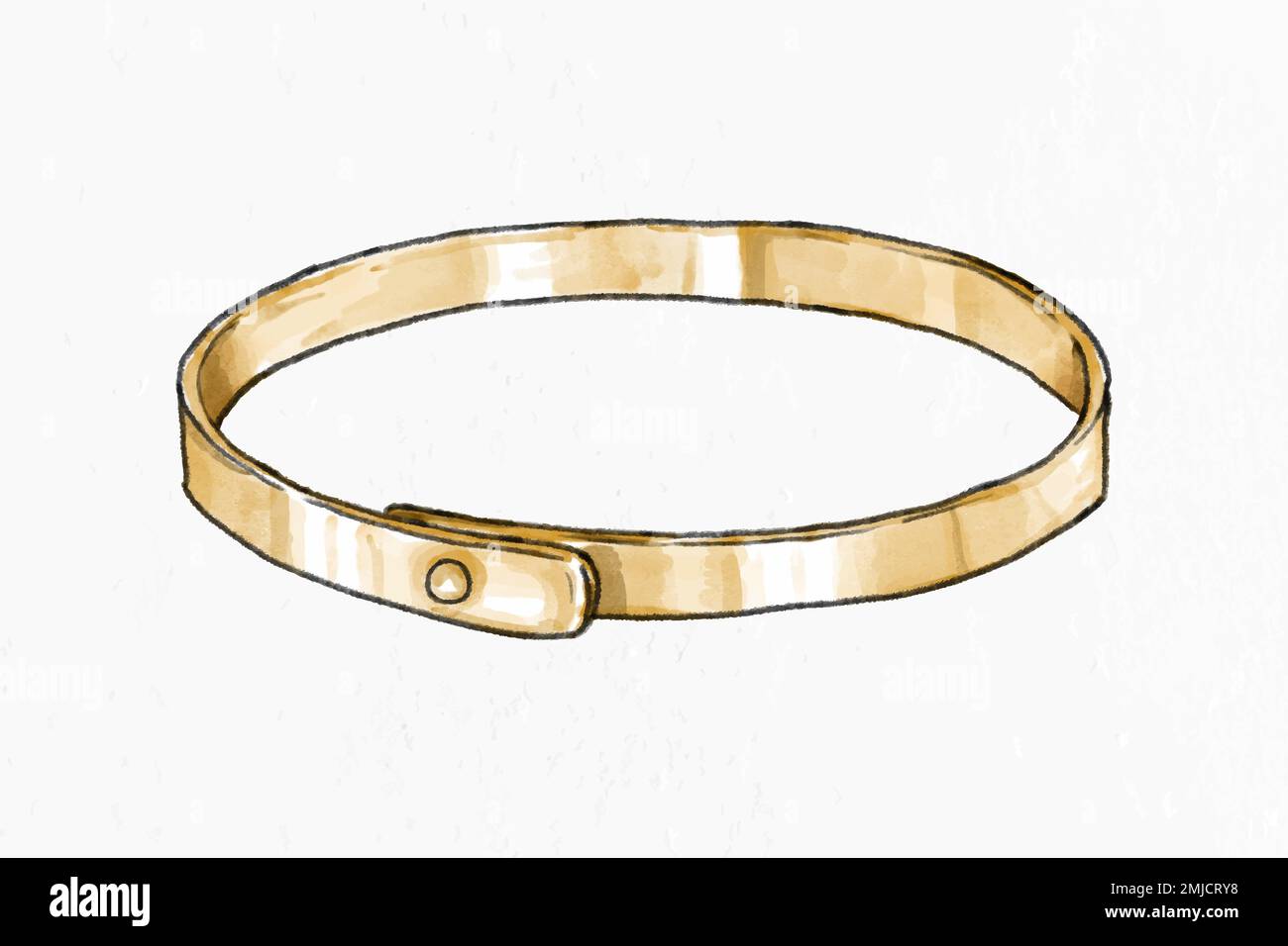 Women's modern bracelet vector hand drawn fashion illustration Stock ...