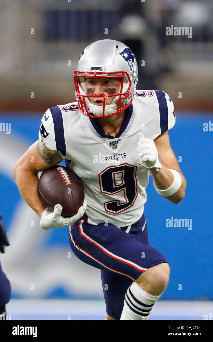 New England Patriots' Gunner Olszewski runs the ball during an NFL ...