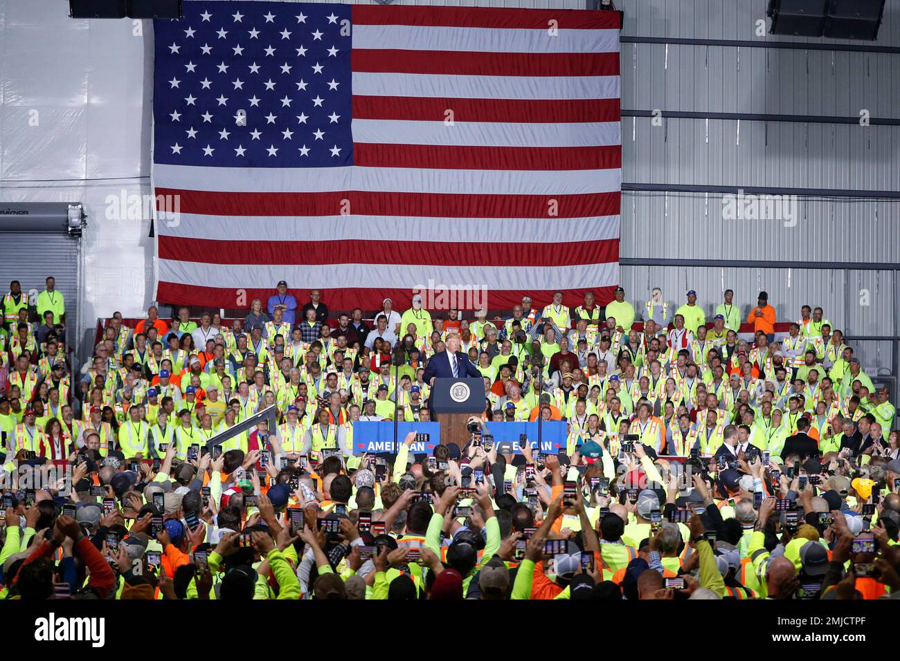 President Donald Trump speaks at the Pennsylvania Shell ethylene ...