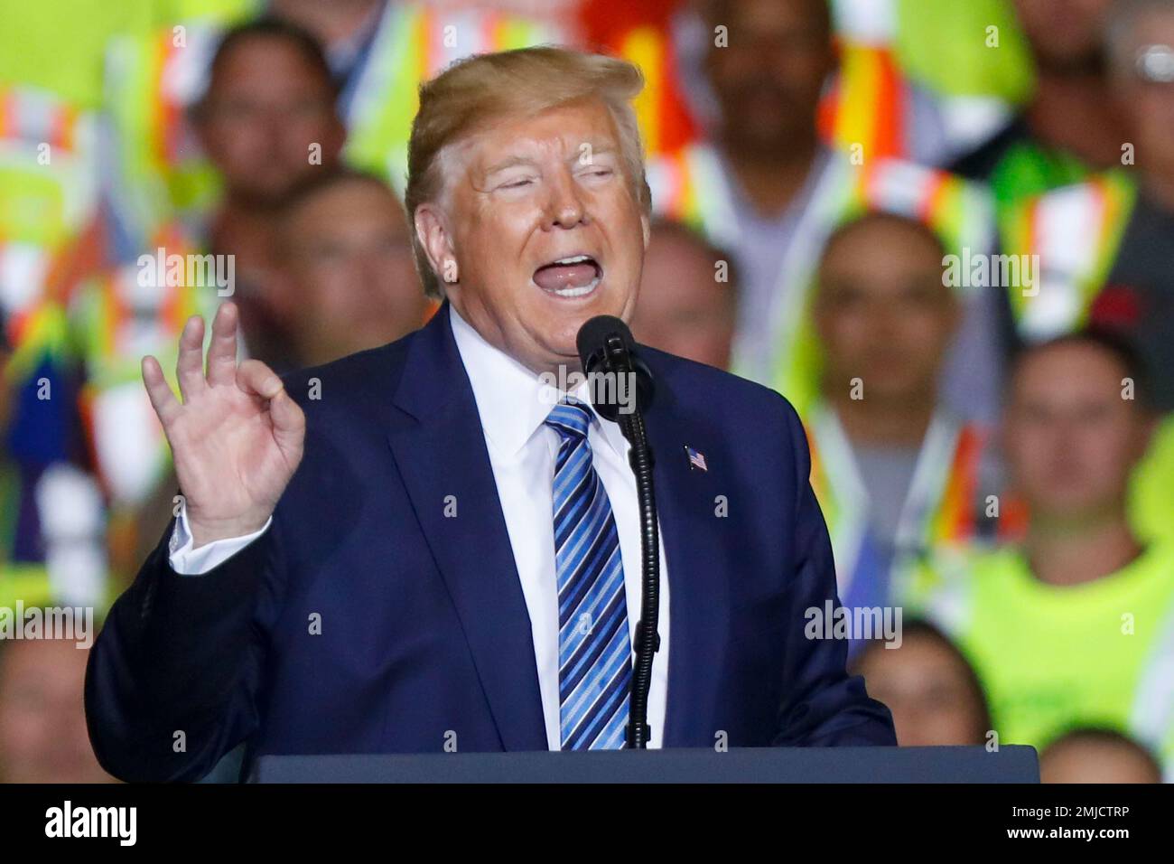 President Donald Trump speaks at the Pennsylvania Shell ethylene ...