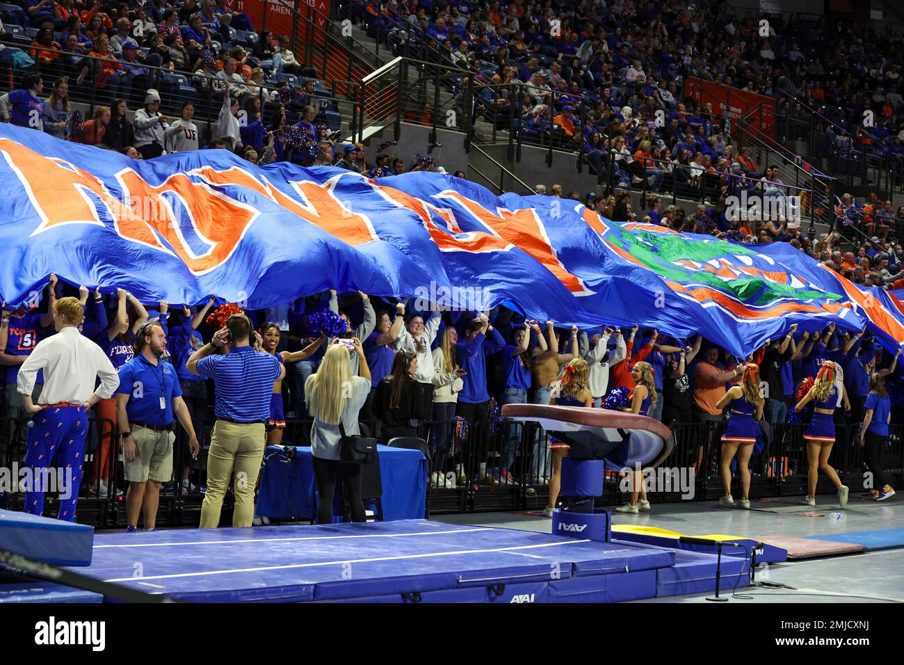 Fan display a banner that reads, "Rowdy Reptiles" during an NCAA ...
