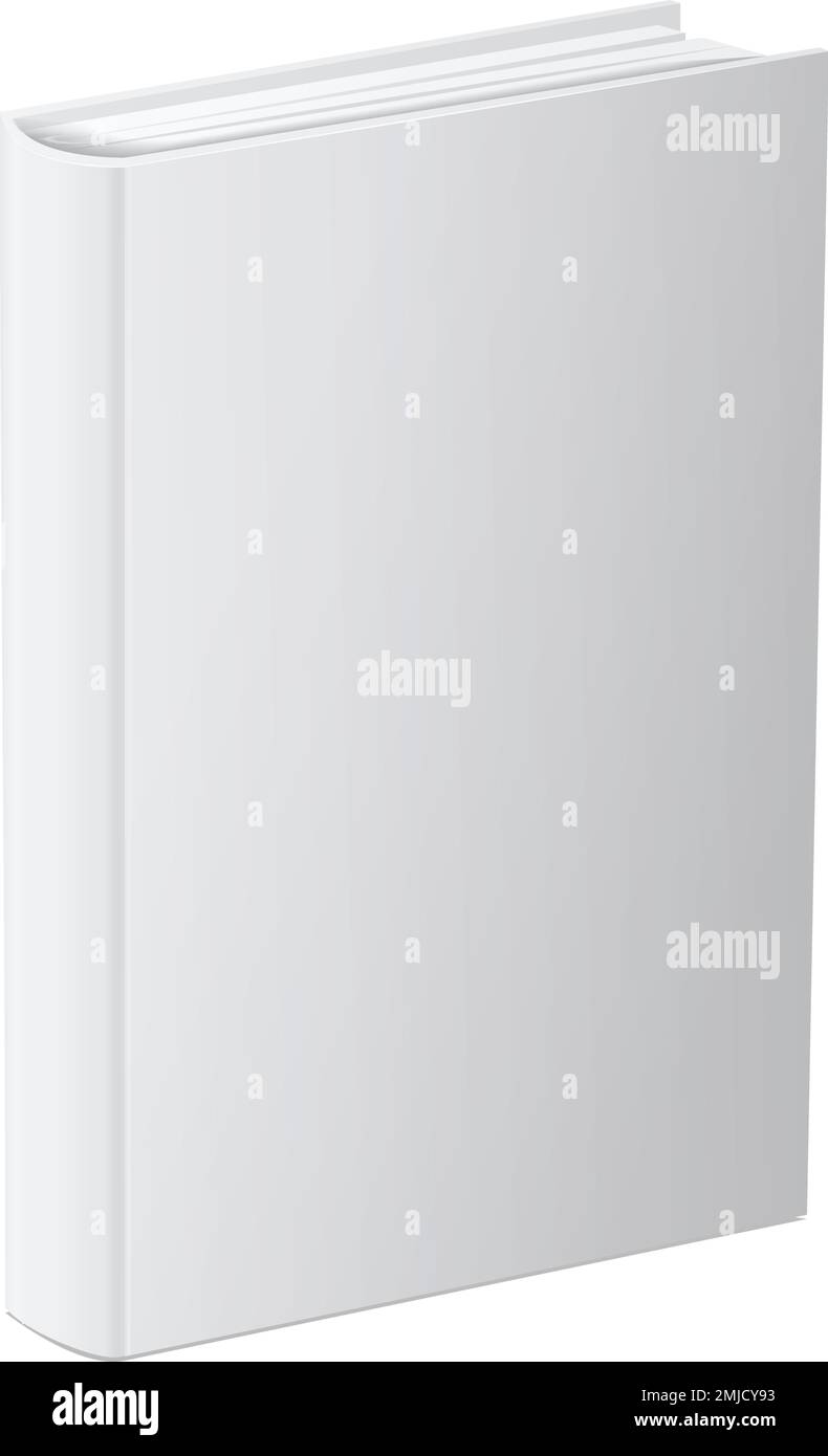 White book mockup. Realistic blank hardcover template Stock Vector ...