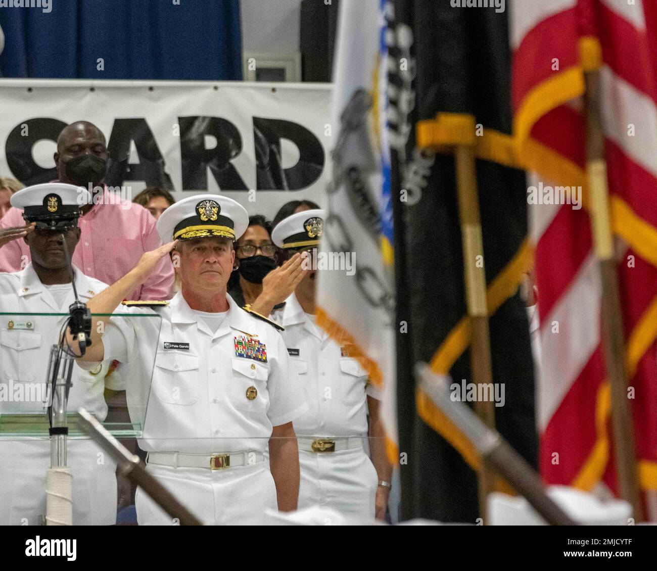 GREAT LAKES, Ill. (Aug. 26, 2022) Rear Adm. Pete Garvin, commander ...