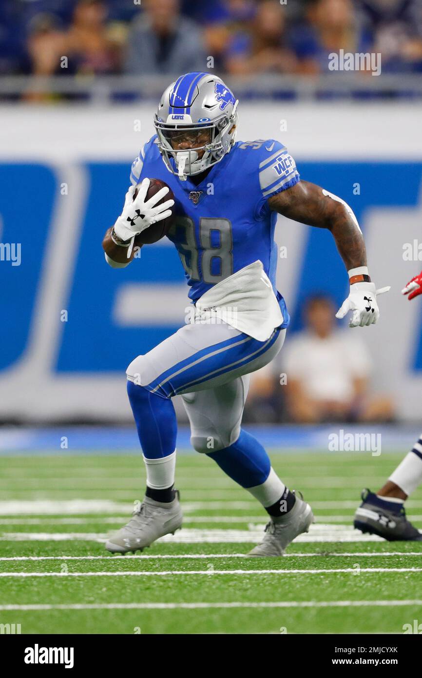 Detroit Lions running back Ty Johnson (38) runs the ball during an NFL ...