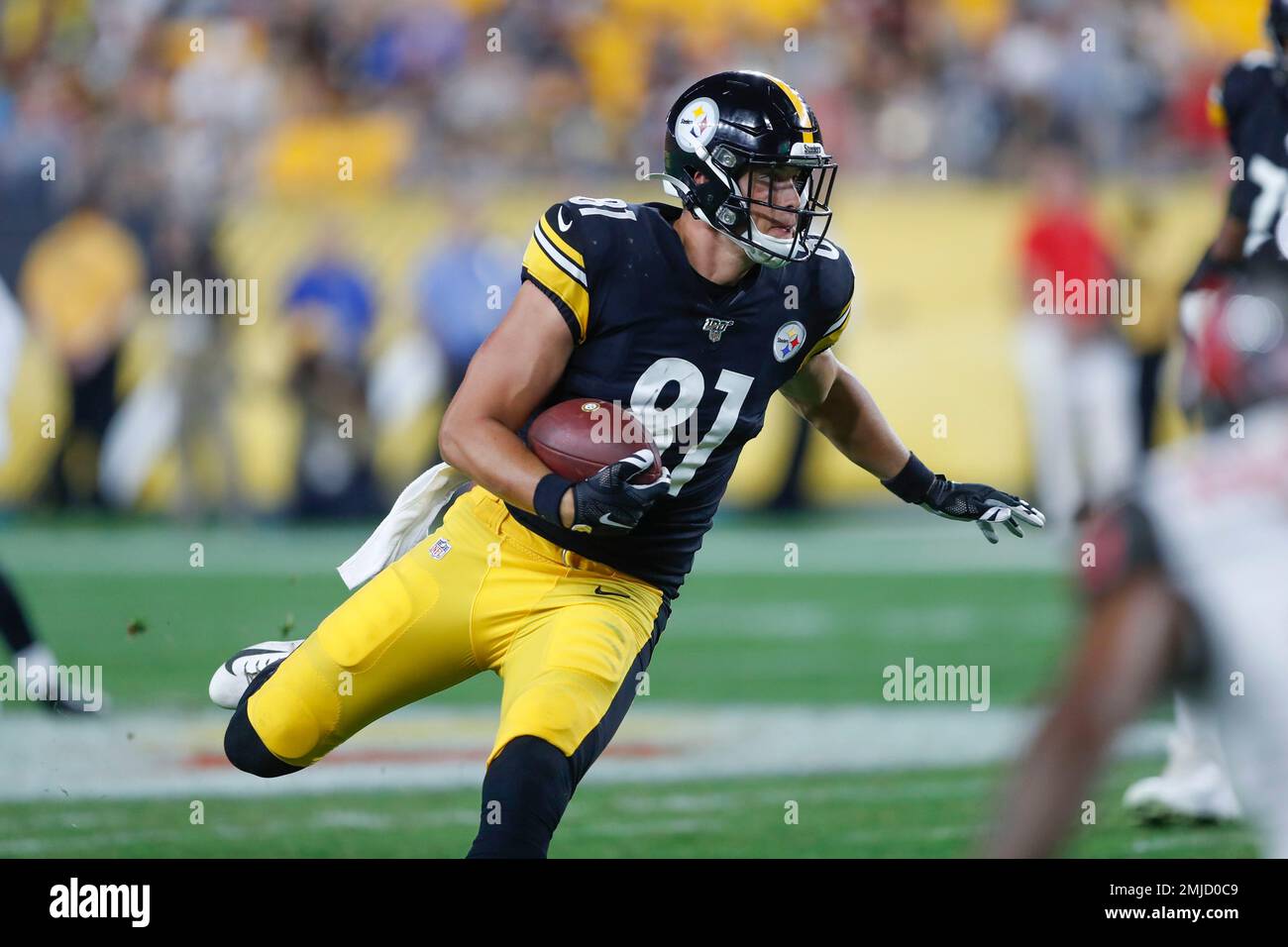 Pittsburgh Steelers tight end Zach Gentry (81) plays in an NFL football ...