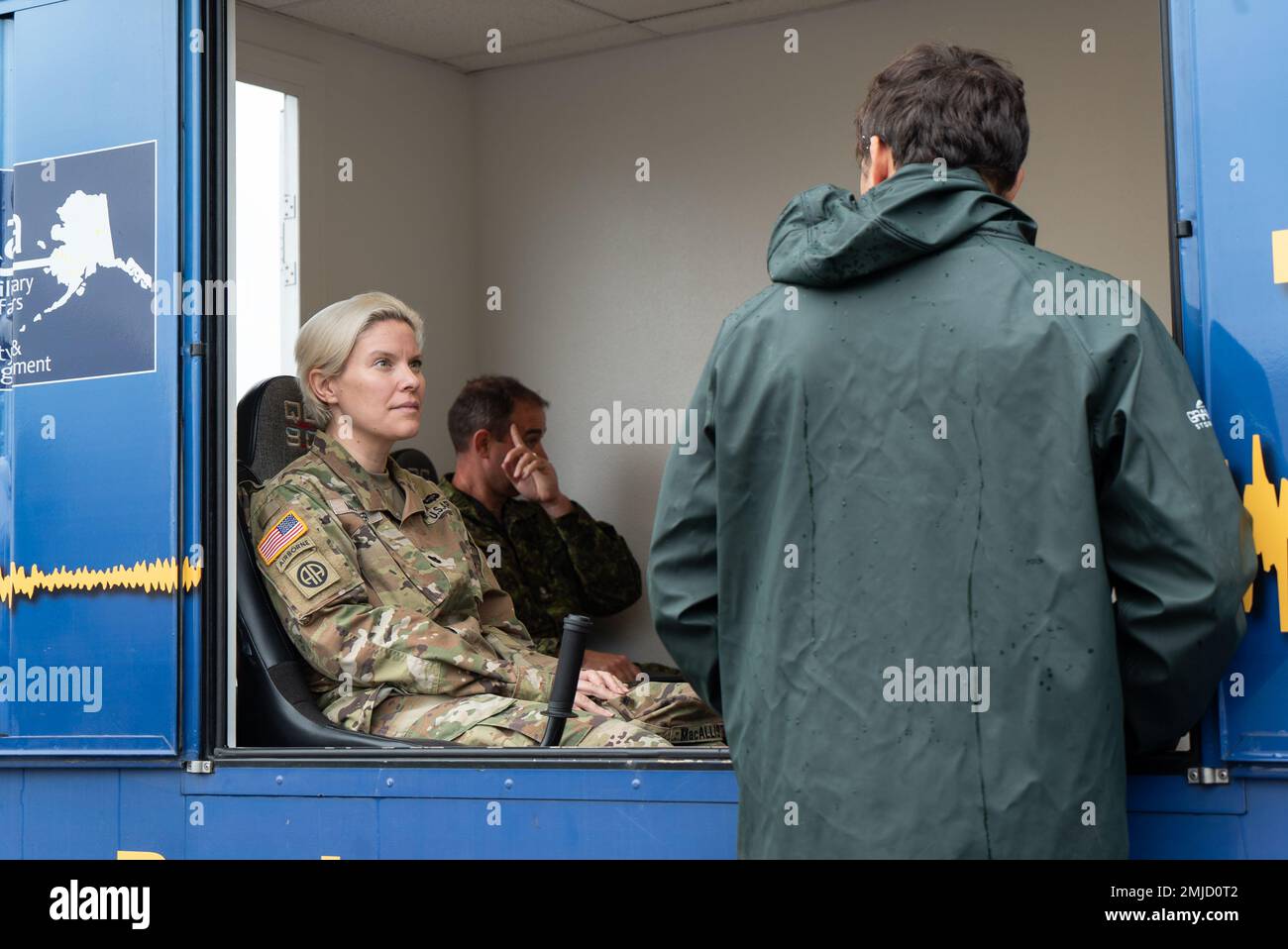 U.S. Army Lt. Col. Kate MacAllister of Alaskan Command, prepares to ...