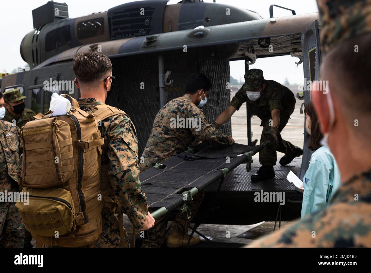 U.S. Navy Corpsmen with 3d Battalion, 12th Marines and members of the ...