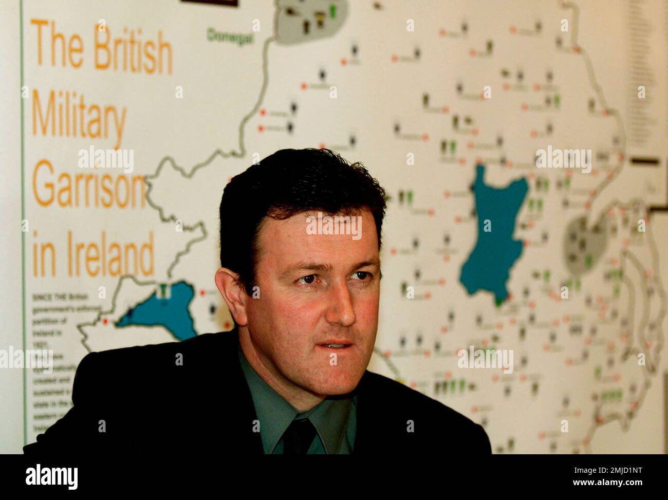 Sinn Fein member Conor Murphy MLA speaks to the media at Parliament ...