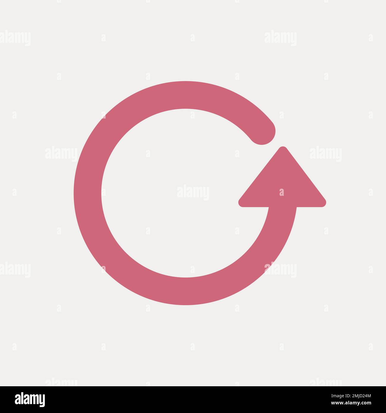 Circle arrow icon, pink sticker, repeat symbol vector Stock Vector ...