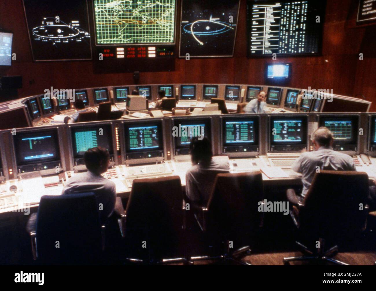 General view of the main control center of the ESOC, European Space ...