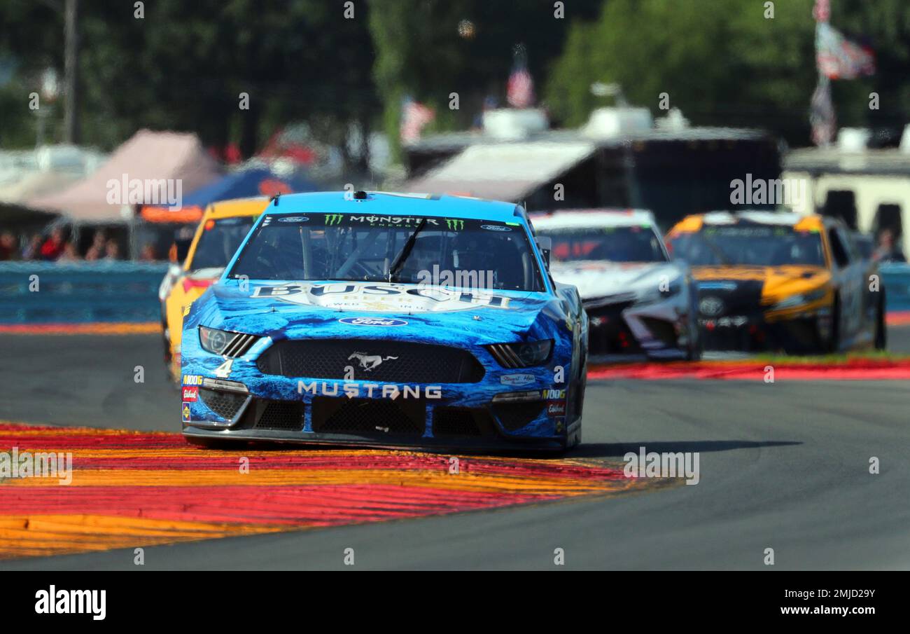 Kevin Harvick heads through the Bus Stop during a NASCAR Cup Series ...