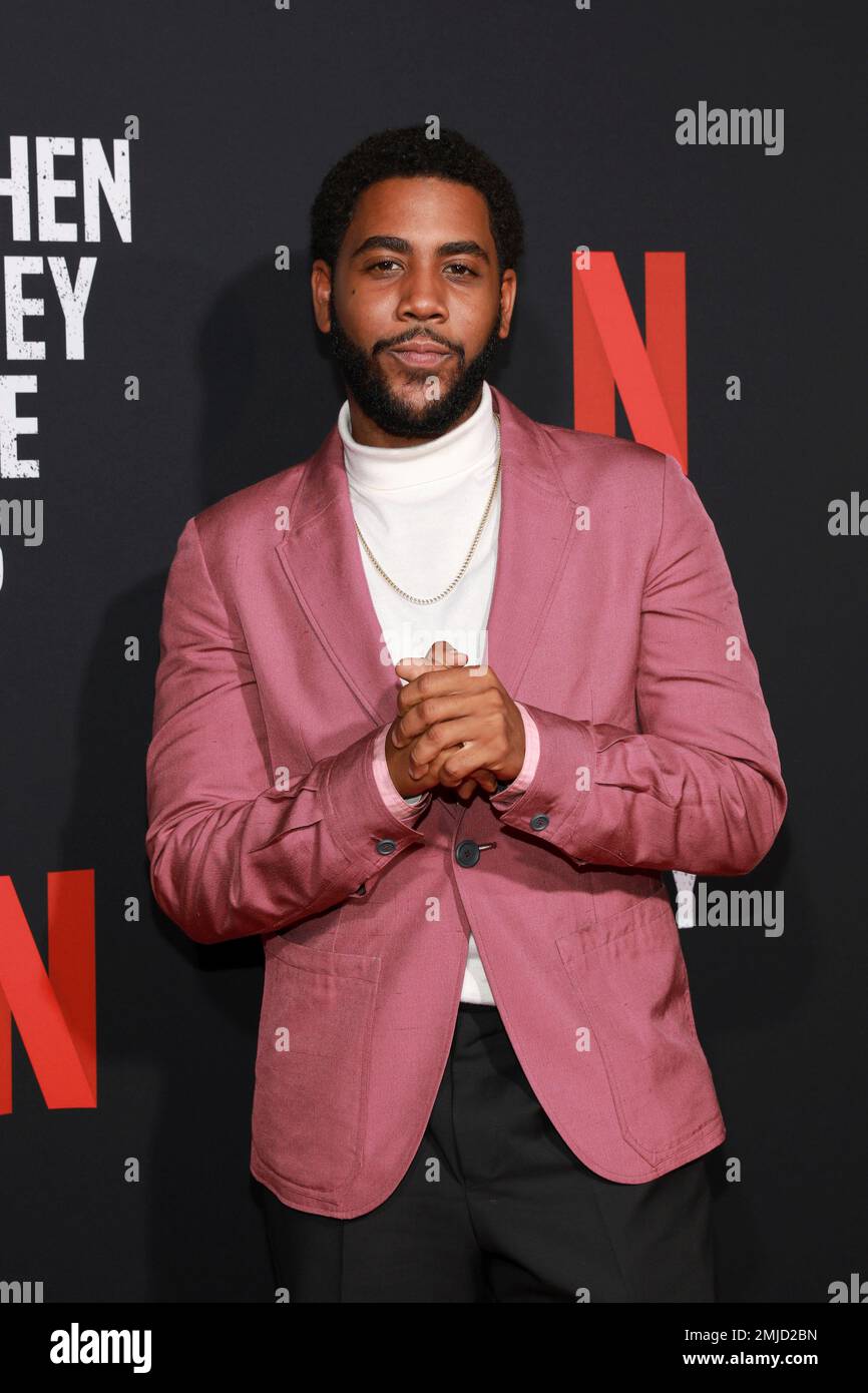Jharrell Jerome attend the "When They See Us" FYC screening at Paramount studios on Sunday ...