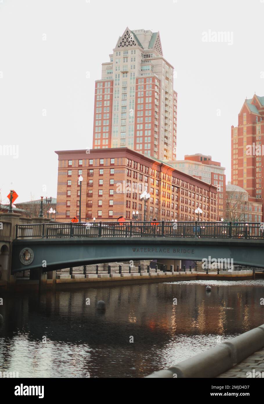 Rhode Island Buildings River Water columns old building Stock Photo - Alamy