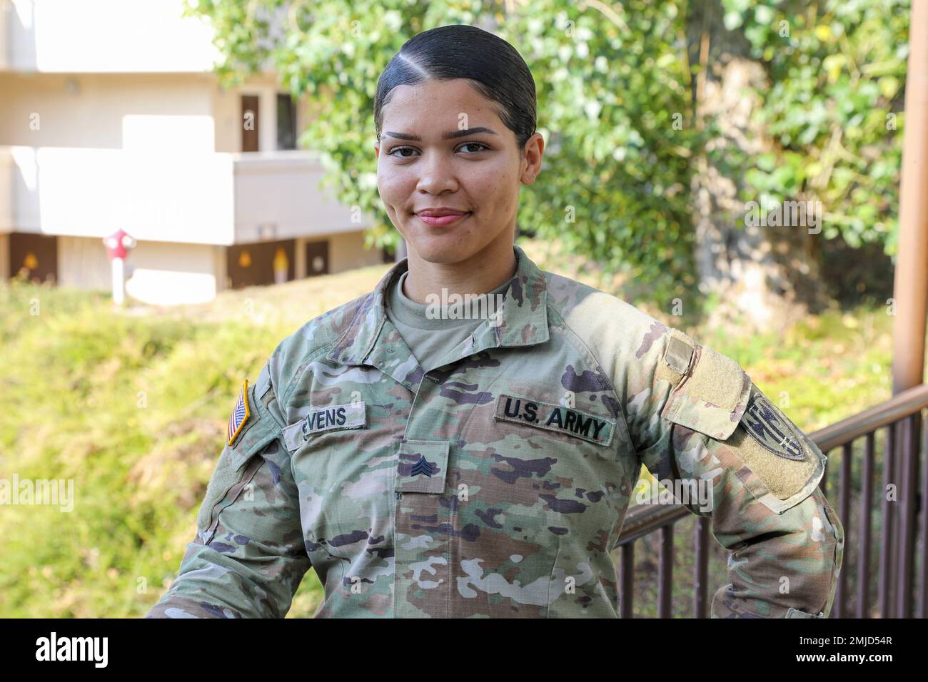 U.S. Army Sgt. Cyonna Stevens, 18th Military Police Brigade, 21st ...
