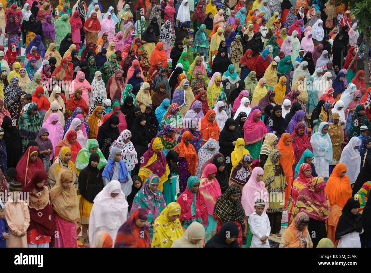 Indian Muslim women participate in a special prayer ahead of Eid al ...