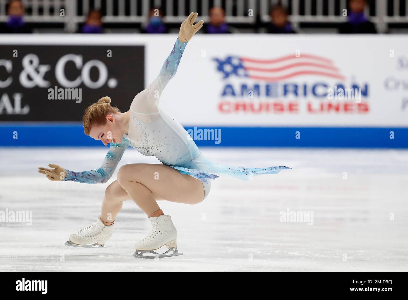 Sonja Hilmer Performs During The Womens Free Skate At The Us Figure Skating Championships In