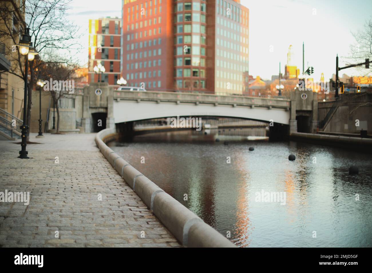 Rhode Island Buildings River Water columns old building Stock Photo - Alamy