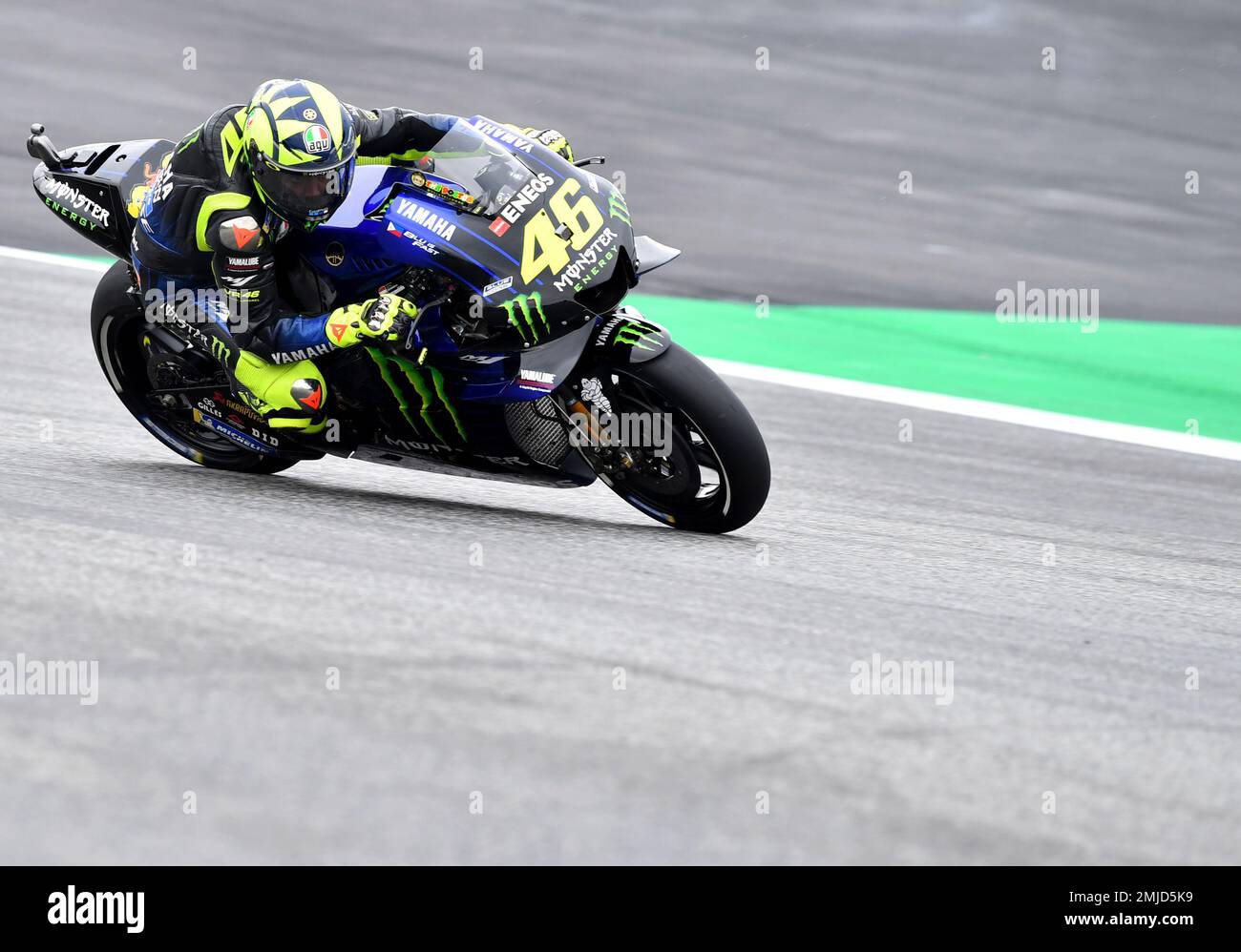 Italian rider Valentino Rossi of the Monster Energy Yamaha MotoGP rides ...