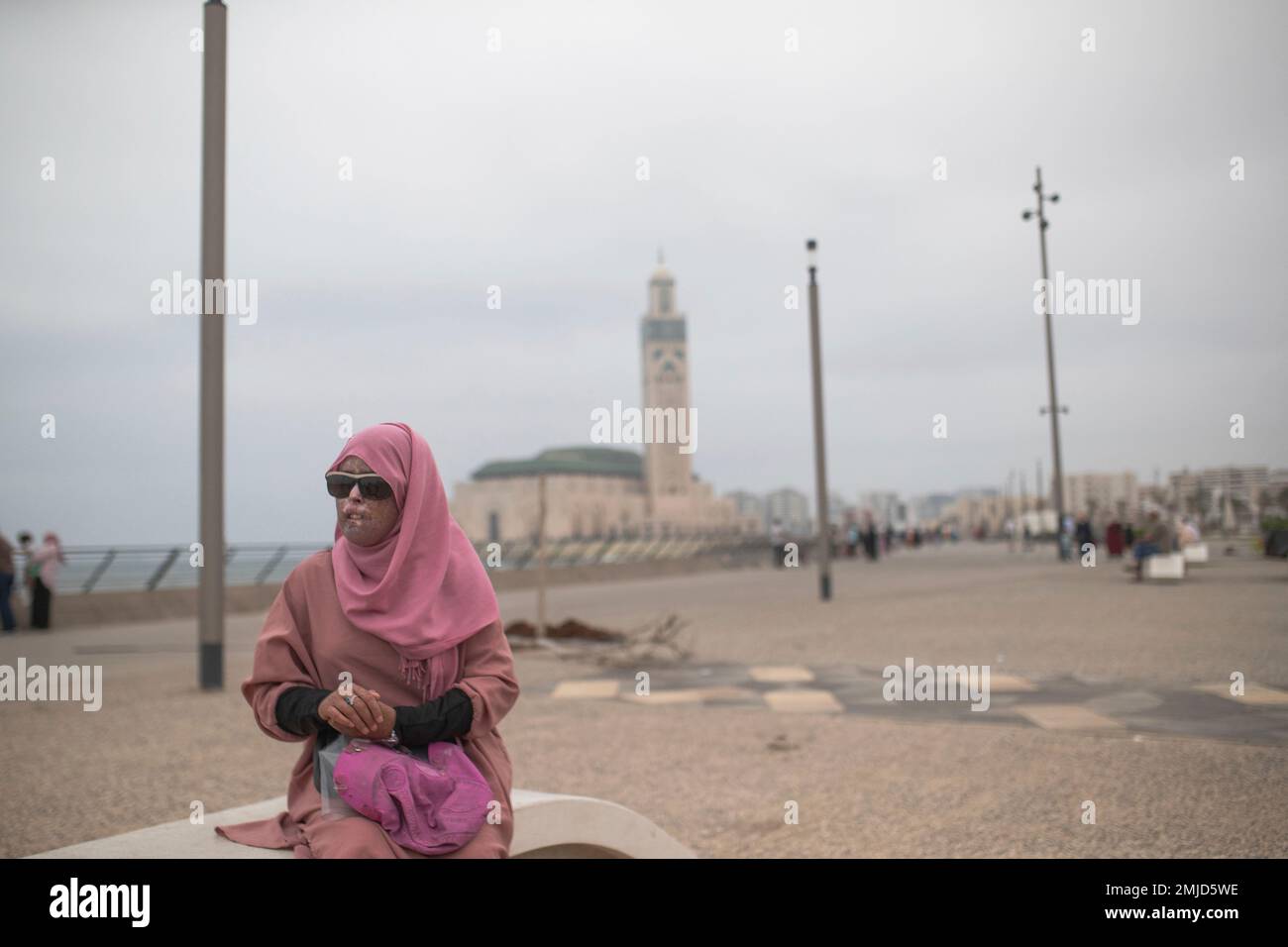 In this Wednesday, July 24, 2019 photo, Fatimazehra Belloucy, 25, a ...