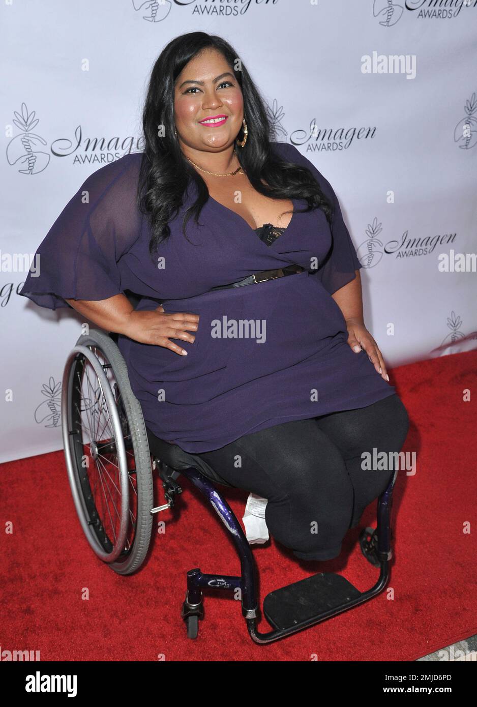 Danielle Perez arrives at the 34th annual Imagen Awards on Saturday, Aug. 10, 2019, at the ...
