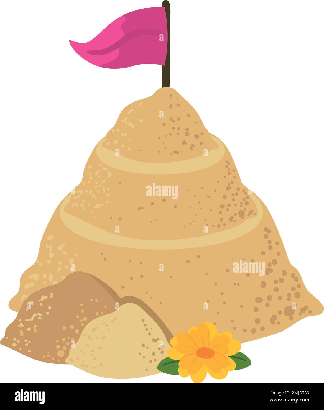 sand pagoda and flag Stock Vector Image & Art - Alamy