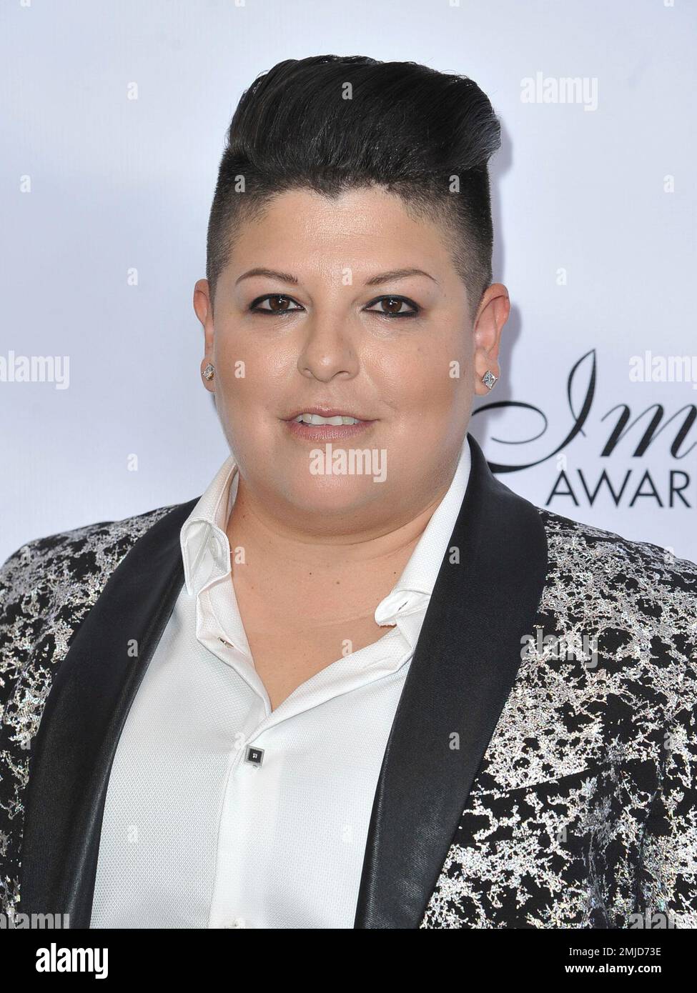 Ser Anzoategui arrives at the 34th annual Imagen Awards on Saturday, Aug. 10, 2019, at the ...